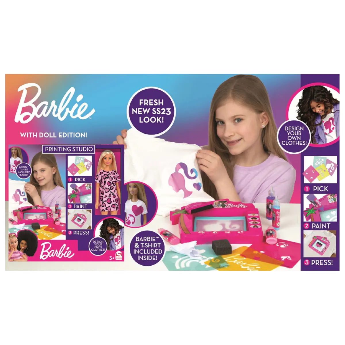 Barbie 3d Sticker Maker Including Barbie Doll – Kiddy Zone